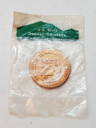 Department Treasury Copper Coin 1789 United States Mint Denver Toning ...