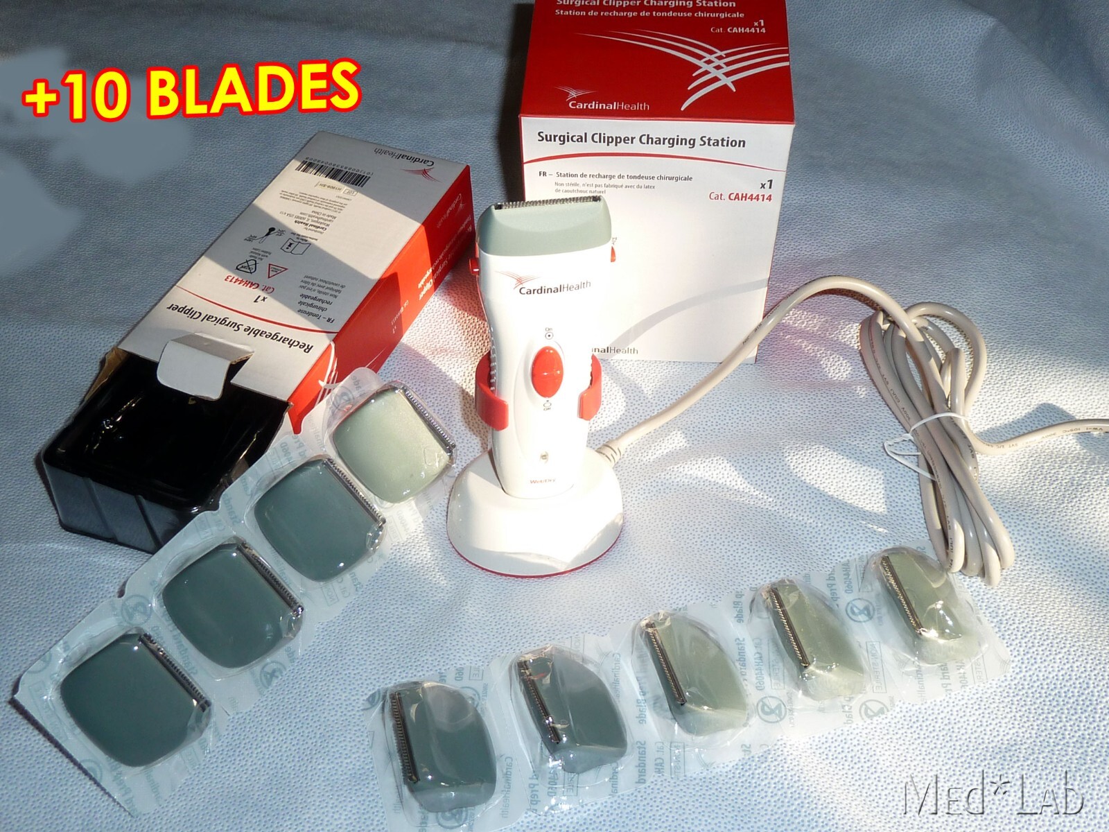 Cardinal Health Clipper & Charger w/10 Blades -Surgical Wet Wireless ...