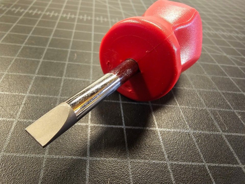 Snap-On Tools SHD1 1/4" Flat Slotted 1 5/8" Red Stubby Short ...