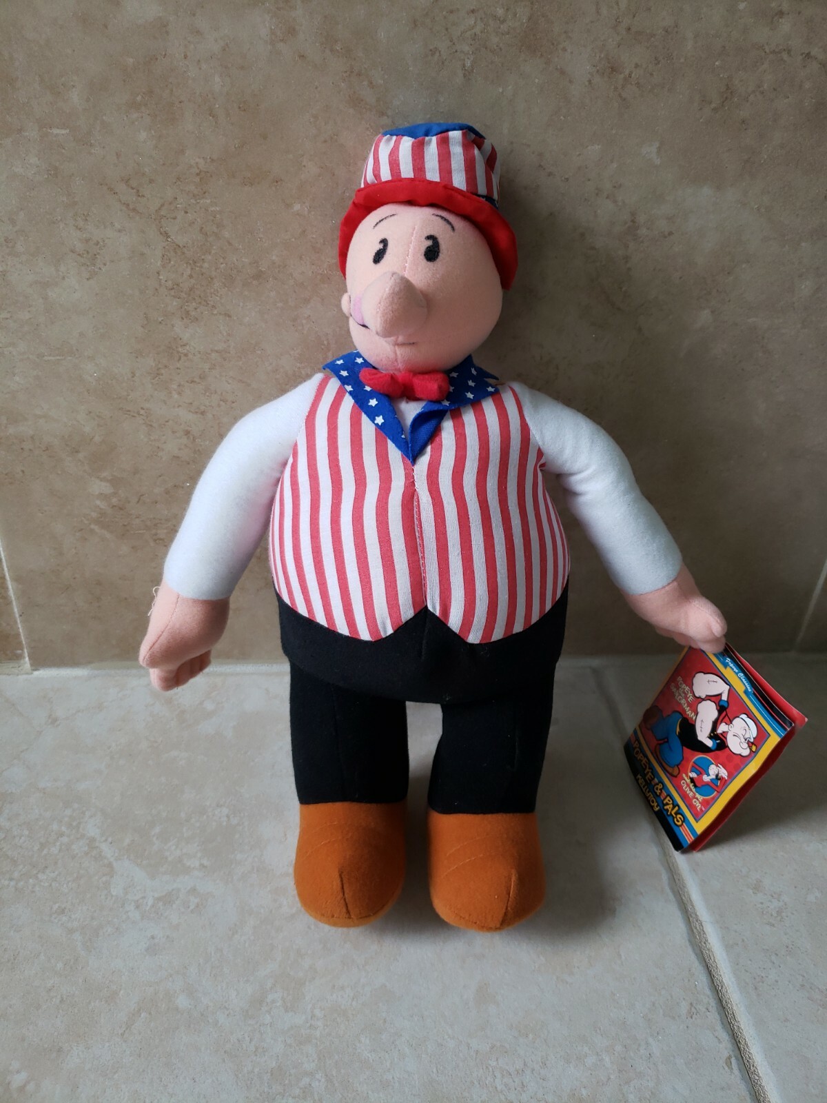 Wimpy Plush Doll 12" Posable Arms Legs Patriotic 2004 Kellytoy Original ...