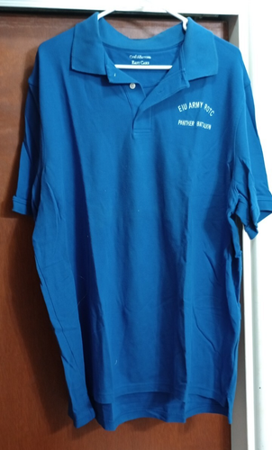 PANTHER BATTALION EASTERN ILLINOIS UNI ARMY ROTC POLO BLUE 2XL CROFT ...
