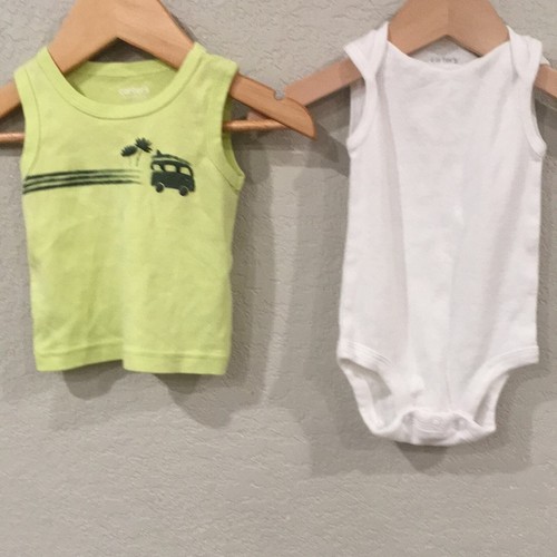 Carter’s Baby Boy Sz 3M Tank Top Set 100% Cotton Palm Trees Surfer | eBay