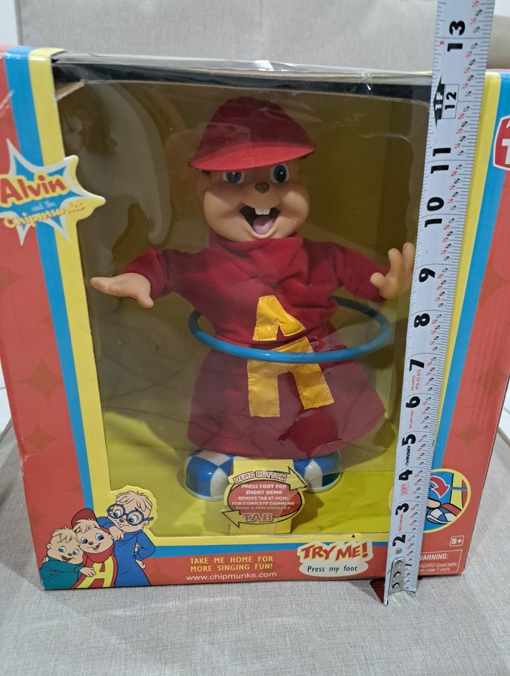 Alvin Chipmunk Doll Singing Hula Toy 12" tall Way Out Toys Boxed ...