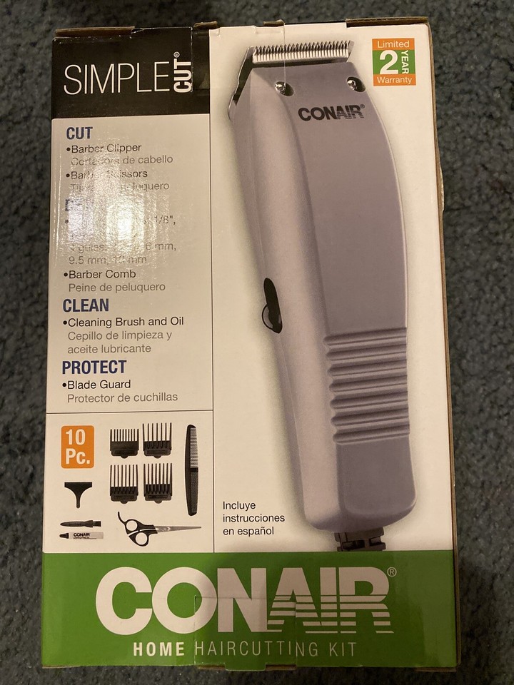 CONAIR Simple Cut Basic Haircut Clippers Trimmers 10 Piece SAME DAY ...