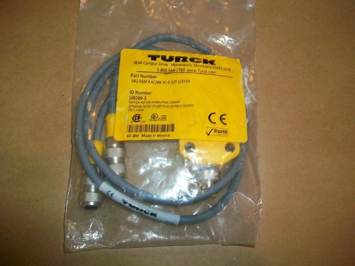 Turck Molded Cordset Splitter VB2-FSM 4.4/2RK 4T-0.5/0.5/S719 U0099-5 ...