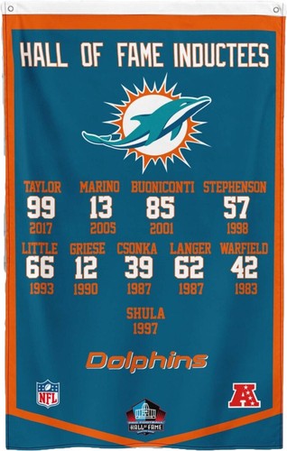 Miami Dolphins Football 3x5 ft Hall of Fame Super Bowl Champions Flag ...
