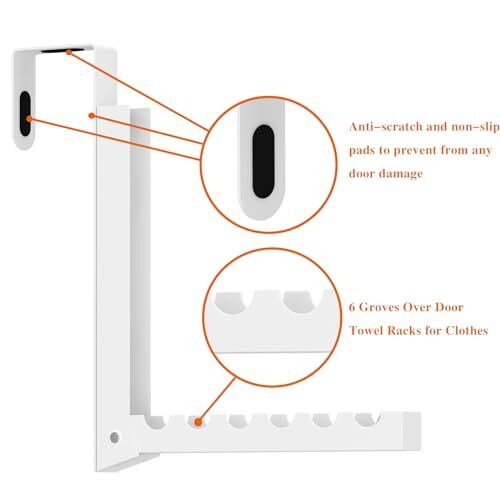 2 Pack Over The Door Drying Rack,Foldable Over Door Hooks Hanger ...