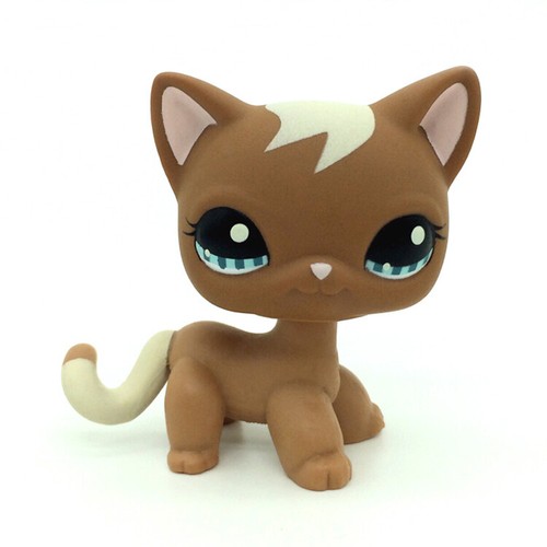 Brown Cat Kitty Lot Blue Eyes Short Hair Littlest Pet Shop LPS Toys ...