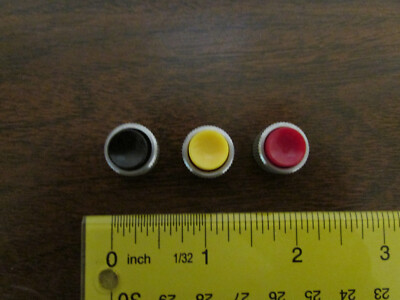 3 Panel Pushbutton Switch Caps Black Red Yellow | eBay