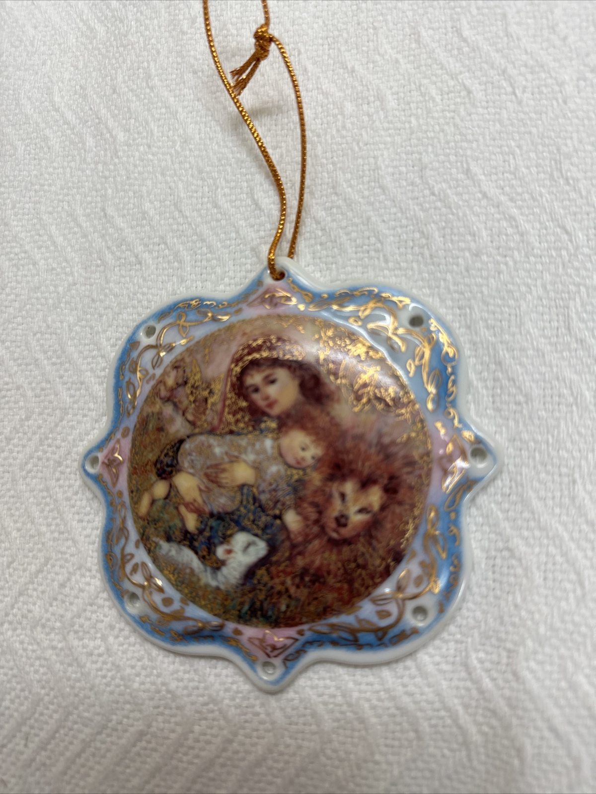 Edna Hibel "The Wonder of Peace" Porcelain Ornament - 1996 #3092 | eBay