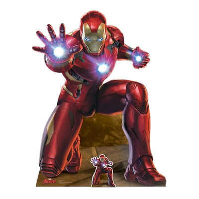 Cartón Recortable De Iron Man Con Rayo Repulsor Marvel Y Mini Standee ...