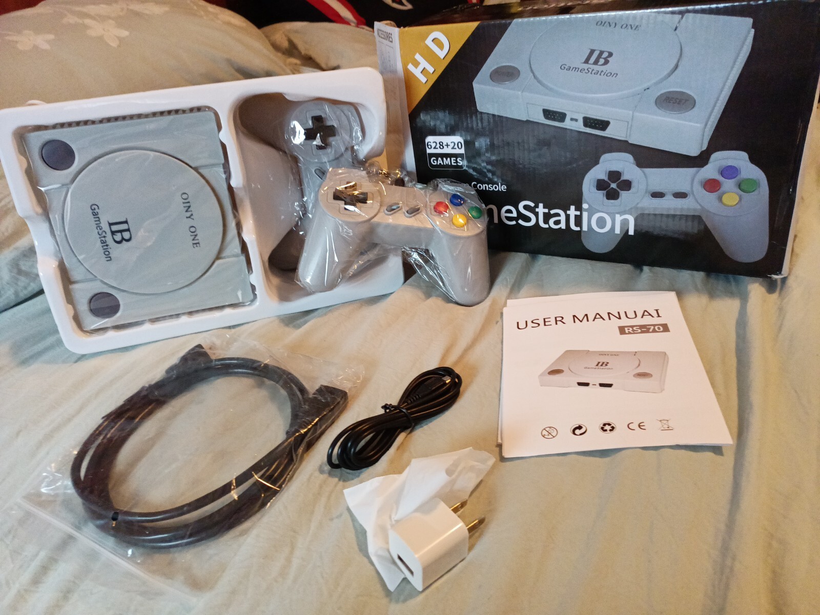 New OINY ONE IB Game Station HD Game Console 628 Games 8-bit + 20 Games ...