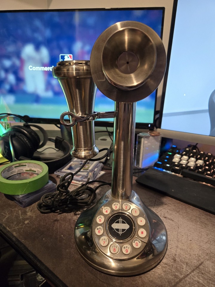 Crosley Vtg Candlestick Style Telephone Phone Pushbutton Wired Home ...