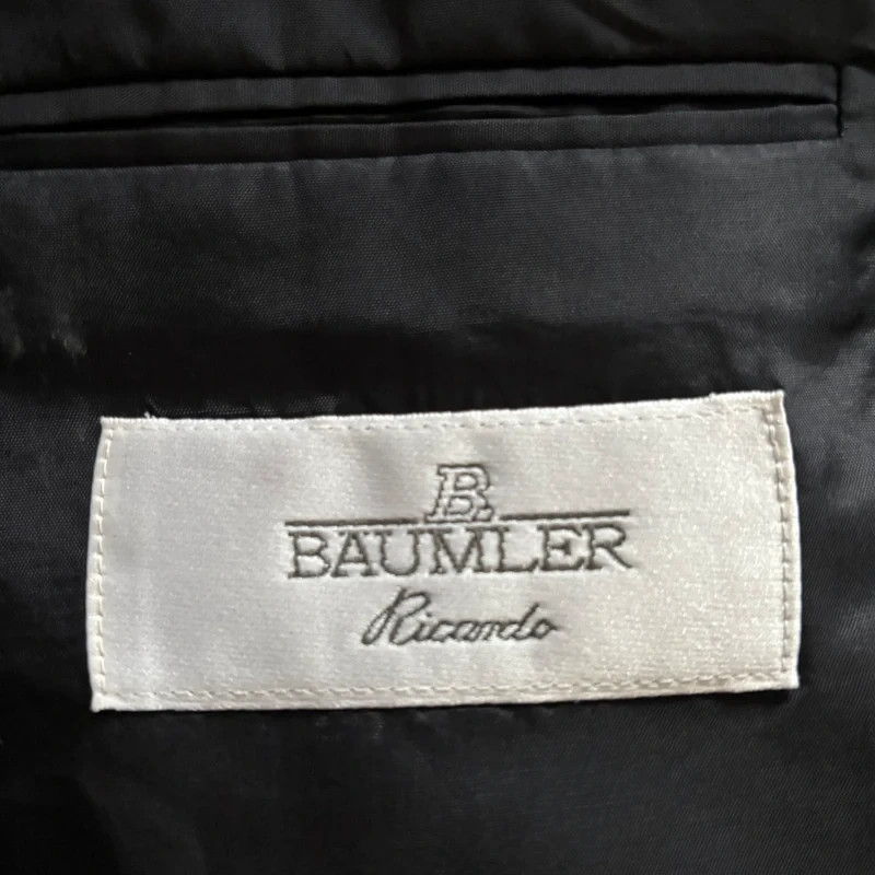 Vintage Navy Pure Wool Suit Jacket - Size 38R Baumler Riccardo | eBay UK