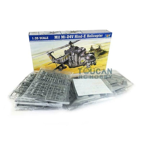 Plastic 1/35 05103 Trumpeter Mil Mi-24V Hind- Helicopter DIY Static ...