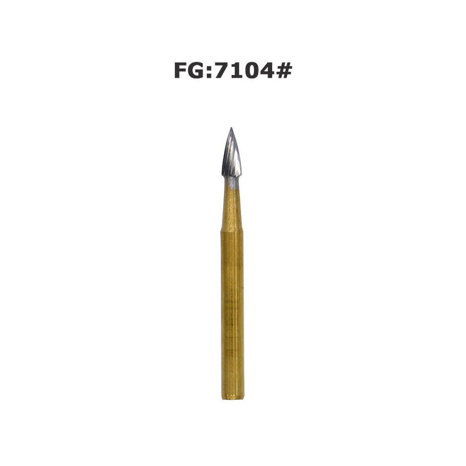 10 Pcs Dental Carbide Trimming & Finishing Burs FG7404/7406/7408/7901 ...