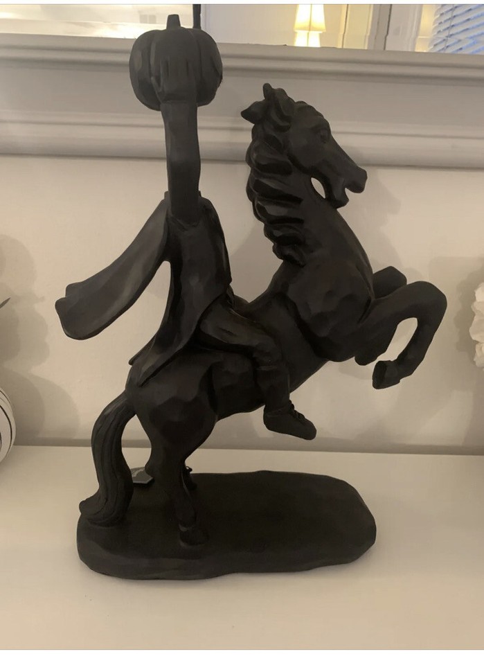 Headless Horseman Sleepy Hollow Halloween Jack Pumpkin Statue Prop ...