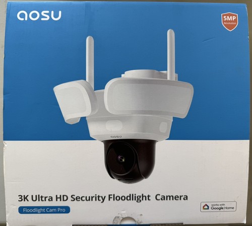 3K Floodlight Camera Wired, 3K UHD Security Camera Outdoor, 360° (Open ...