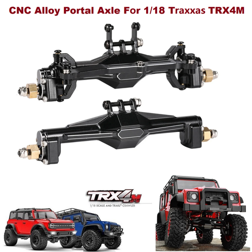 1 Set Aluminum TRX4M Portal Axle w/ Steering Link for 1/18 RC Crawler ...
