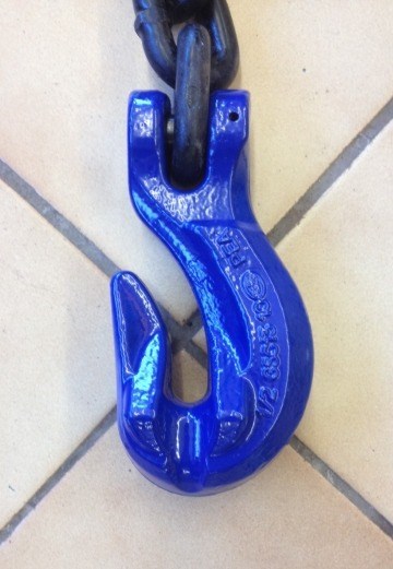 1/2" x 6FT GRADE 100 CHAIN BINDER GRAB HOOKS SHACKLE TOW TRUCK CLEVIS ...