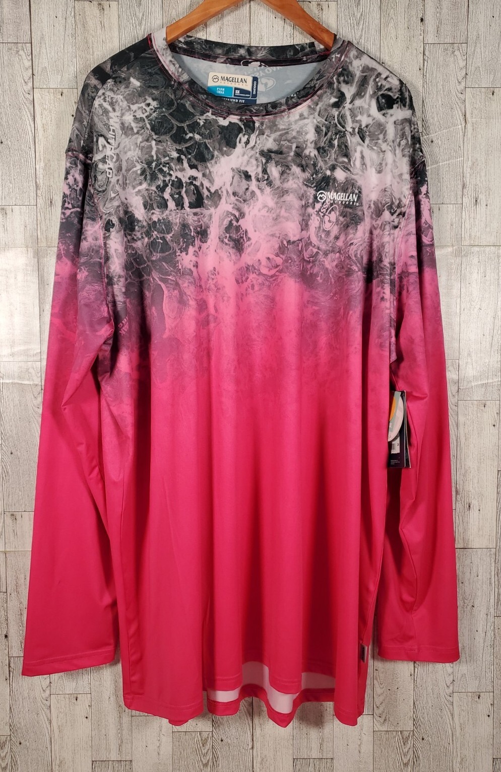 Magellan Shirt Womens 2X & 3X Fish Gear Mossy Oak Boyfriend Pink ...