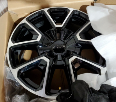 22" Chevy Tahoe RST Silverado OEM Black Wheel Rim 23 21 | 9" | Genuine ...