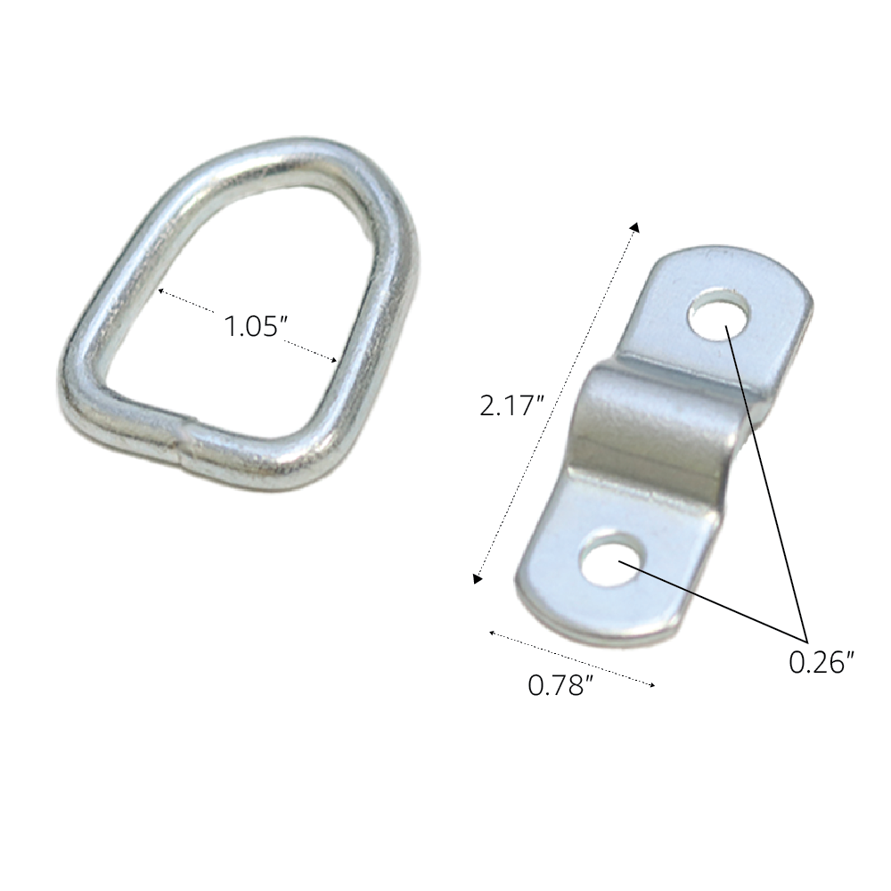 1/4" D Ring Steel Lashing Bolt On - Heavy Duty D-Ring - Boxer Tool | eBay