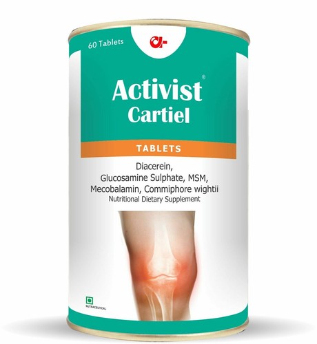 Activist Cartiel tablet for cartilage with Diacerin,glucosamine MSM -60 ...