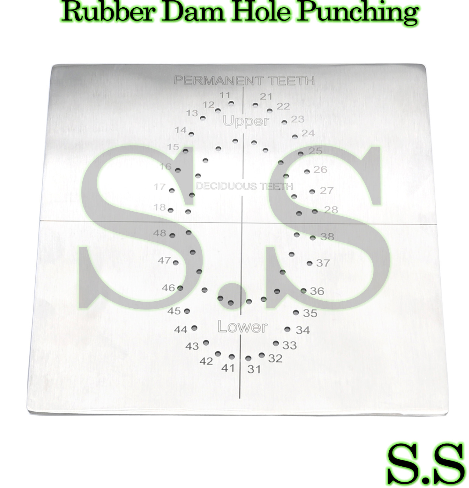 Rubber Dam Template for Hole Punching Dental Dams Punch Endodontics DN ...