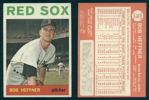 (62907) 1964 Topps 79 Bob Heffner Red Sox-EX | eBay