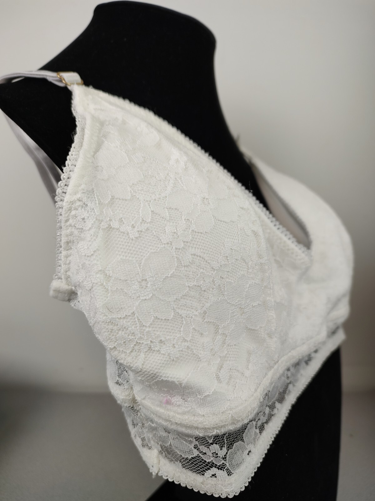 Jessica Simpson RN 71222 Nylon Pullover Lace Trim Balconette Bra Size M ...