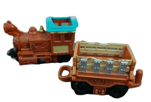 Fisher Price GeoTrax Push Train Set Steam Train Old Time Railroad ...