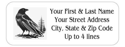 150 Raven Black Bird Mailing Return Address Labels Personalized | eBay