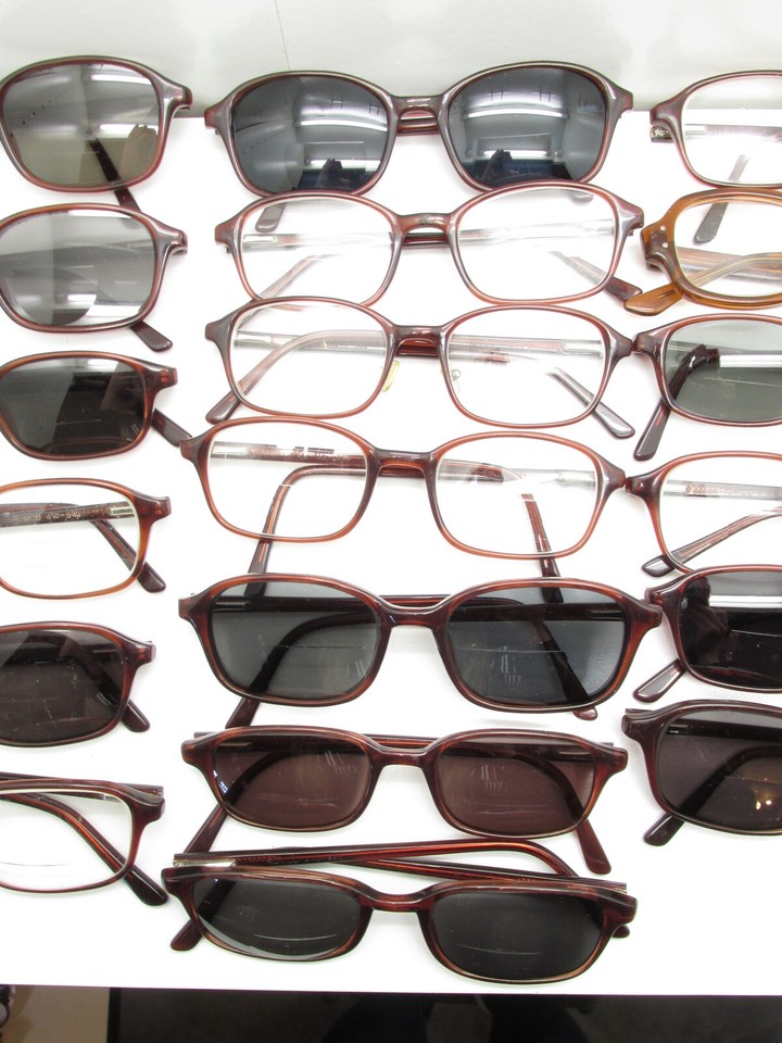 SET of 25 VINTAGE ROMCO MILITARY R-5A BCG EYEGLASSES FRAMES brown bulk ...