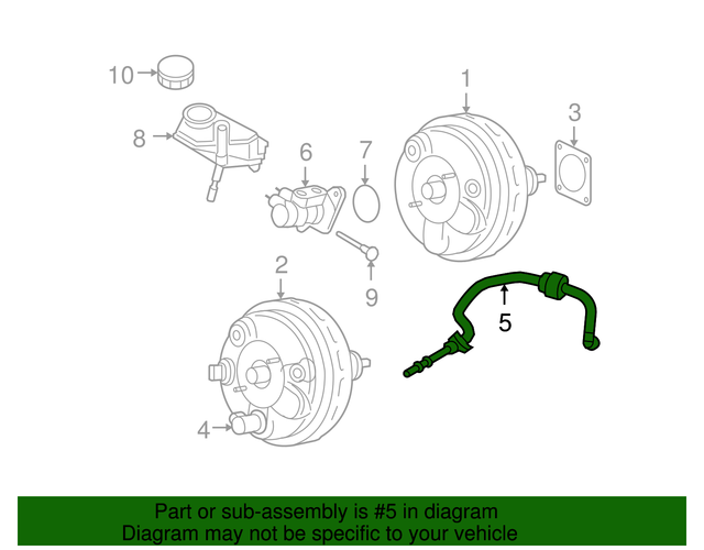 Genuine OEM Brake Vacuum Hose for Volvo 31274984 for sale online | eBay