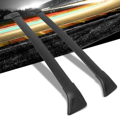 Black Aluminum Bolt-On Bolt-On Top Roof Rack Rail Cross Bar For 17-18 ...