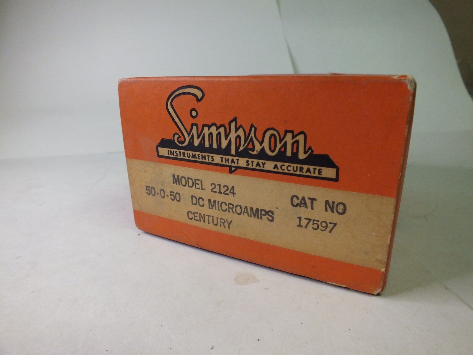 New Simpson Instruments Amp Meter model 2124 50-0-50 DC Microamps | eBay