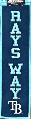 Tampa Bay Rays Slogan Wool Banner "Rays Way" 8.5-inch x 32 - inch ...