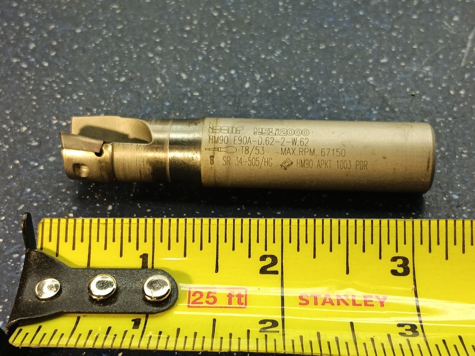 HM90 E90A-D.62-2-W.62 ISCAR 5/8" Indexable End Mill Tools ADKT Insert ...