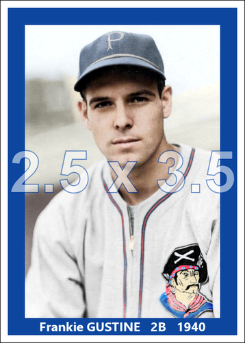 Frankie Gustine - 1940 Pittsburgh Pirates - choose a style - colorized ...