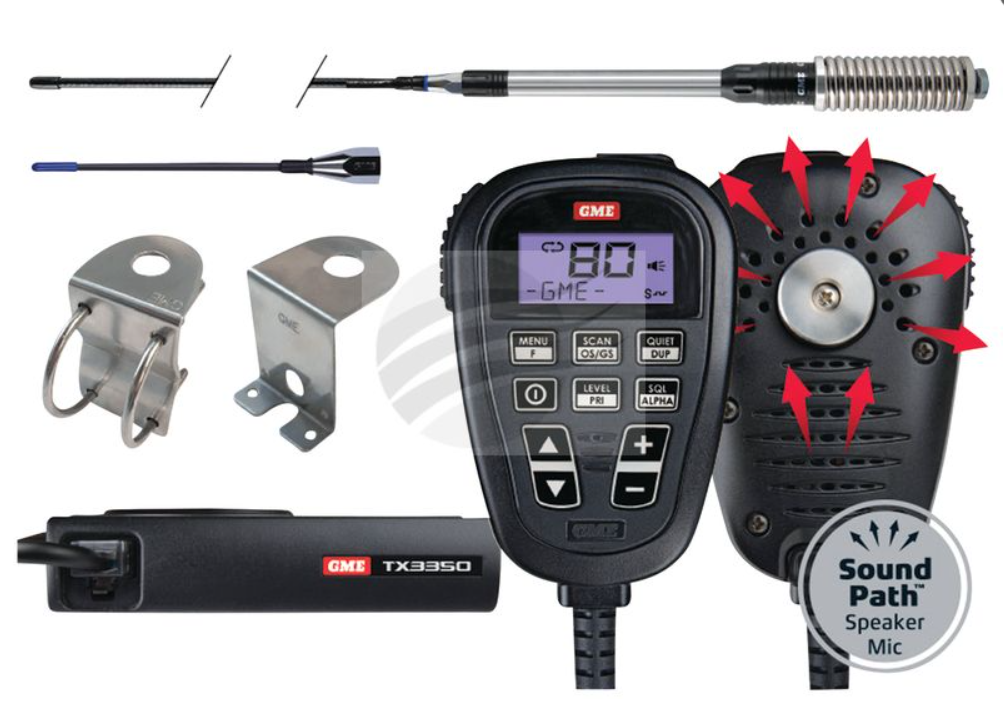 GME UHF CB RADIO 80 CHANNEL INC TX3350 AE4018K3 - TX3350UVP -ULTIMATE ...