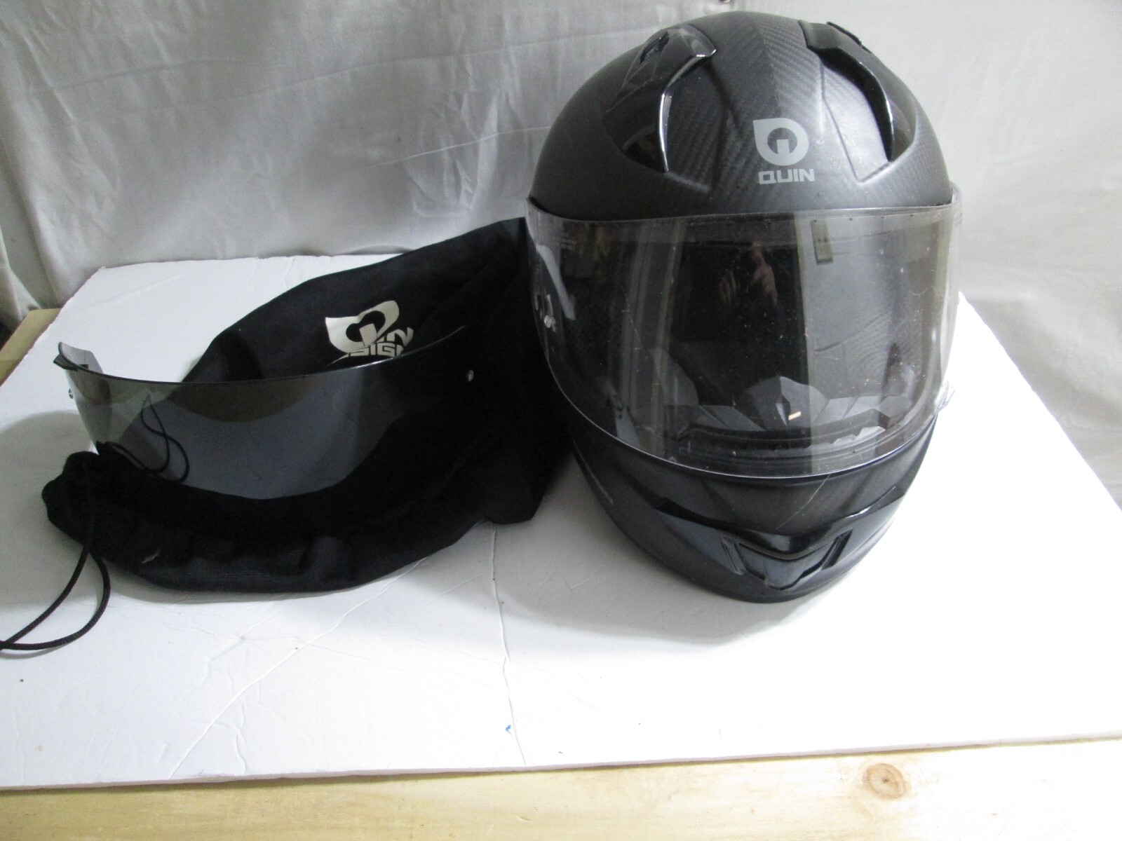 Quin Design Ghost Carbon Fiber FMVSS No. 218 Certified Motorcycle ...