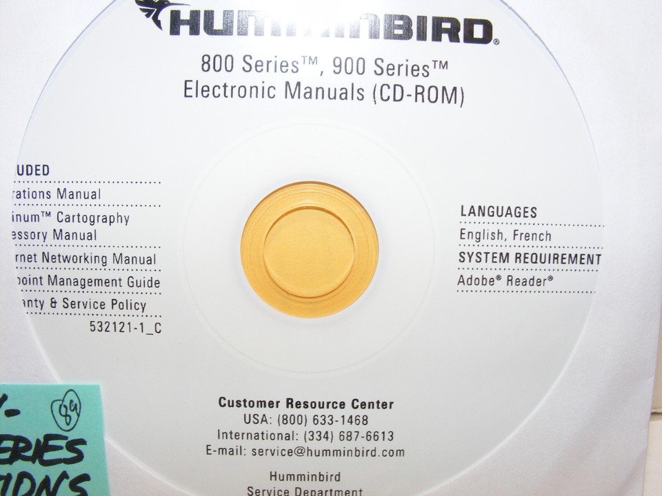 NEW HUMMINBIRD 800/900 SERIES CD-ROM + DVD FISHFINDER OPERATIONS USER ...