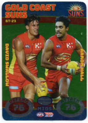 2018 AFL TEAMCOACH BATTLE TEAMS CARD - BT-23 MIDS (GOLD COAST SUNS ...