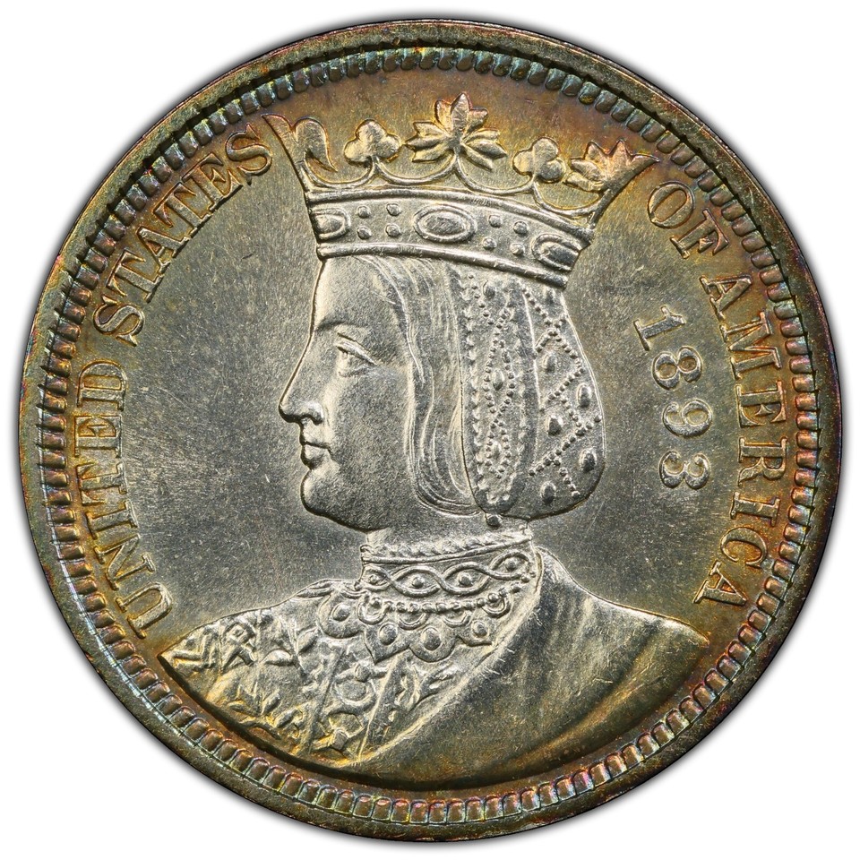 1893 Isabella 25C Silver Commemorative coin PCGS Genuine UNC Detail | eBay
