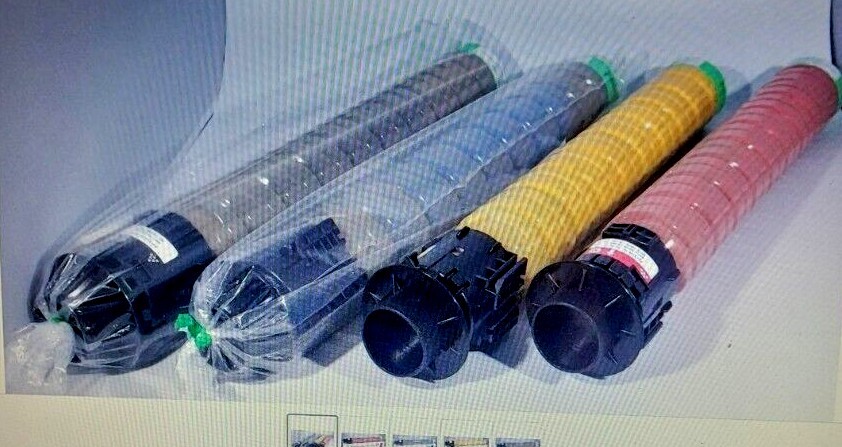 SET OF 4 NEW Toner Cartridges Generic For Ricoh MP C6003 C6004 C5503 ...