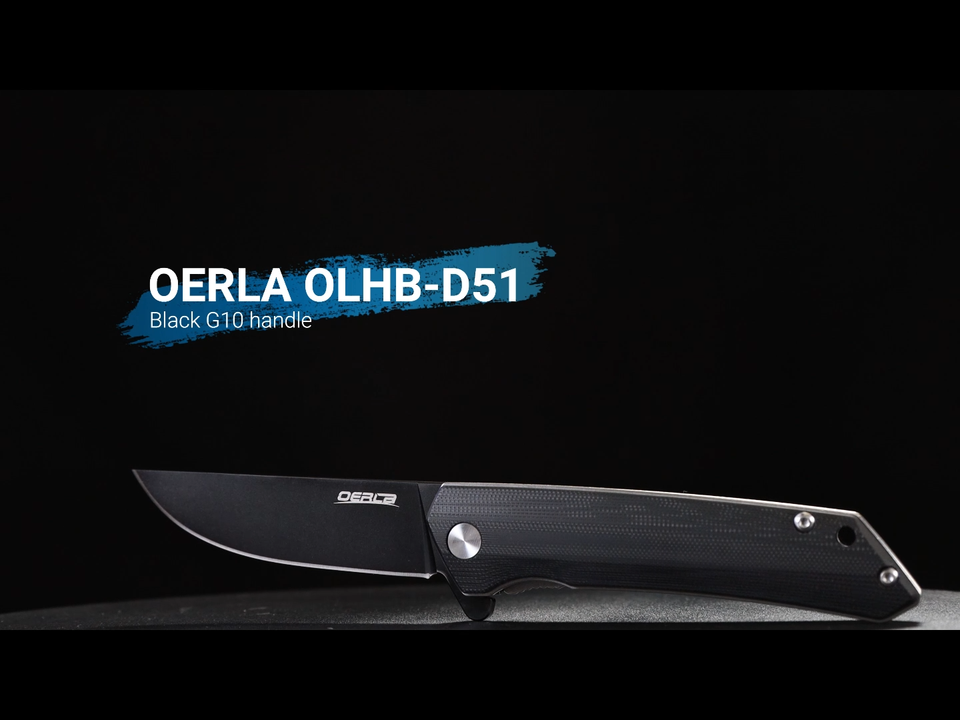 Oerla OLHG-D51 medium Pocket Folding Knife D2 High Carbon Steel Flipper ...
