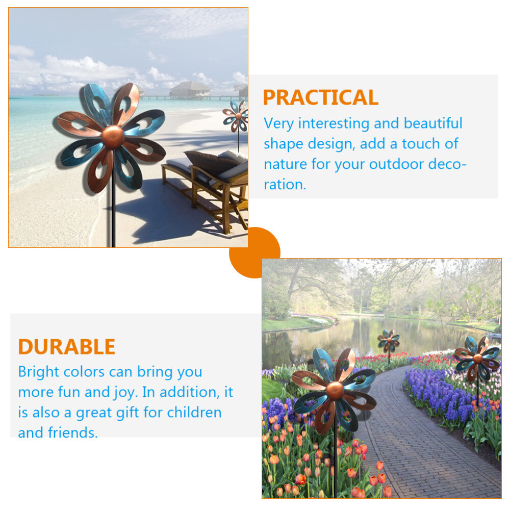 Yard Art Wrought Iron Windmill Decoration Windmills Decorative for Lawn ...