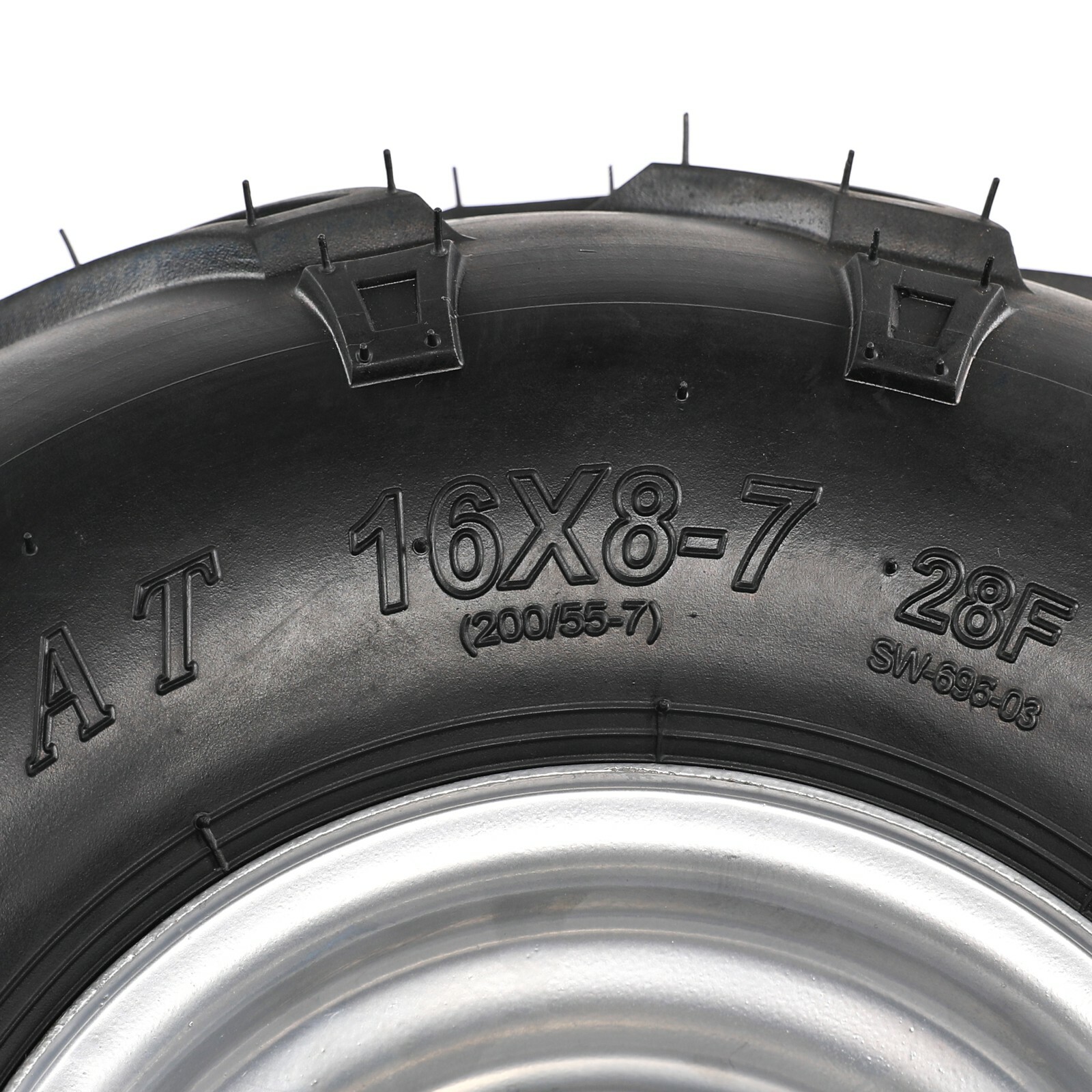 4PC 16X8-7 Tyre Tubeless with 3 Stud Rim 16X8X7 Wheel Hub ATV Go Kart ...