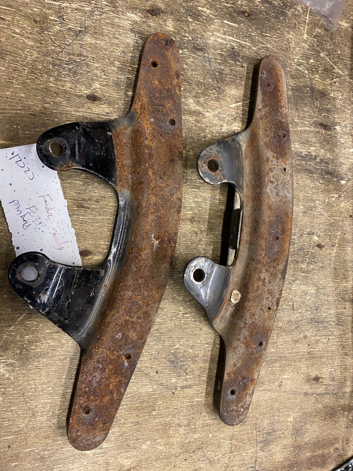 Front Fender Mounts Brackets Panhead Shovelhead FLH Electra duo Glide ...